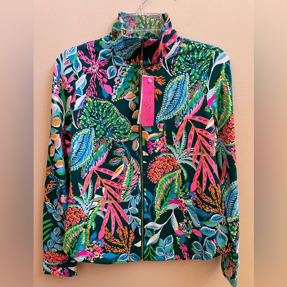Lilly Pulitzer | Jackets & Coats | Lily Pulitzer Leona Upf 5 Zip Up ...